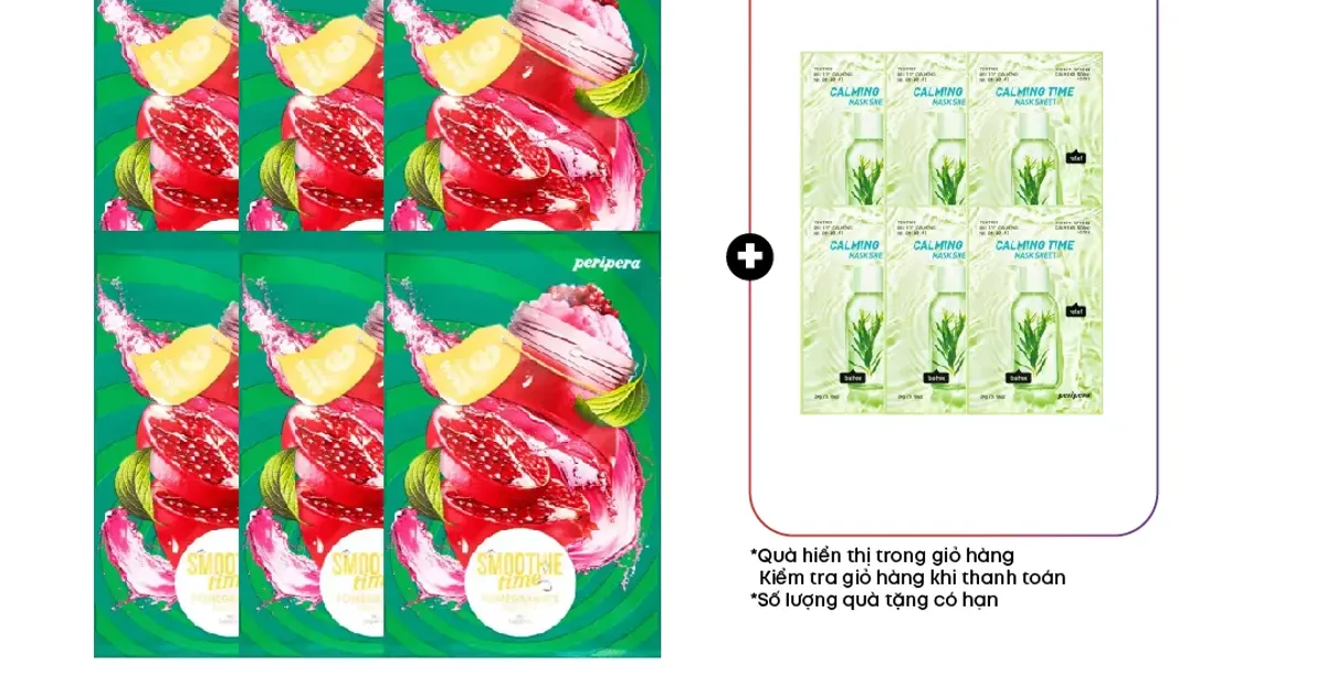 Set 6 Mặt Nạ Dưỡng Da Từ Trái Cây Peripera Smoothie Time Mask Sheet #2 ...