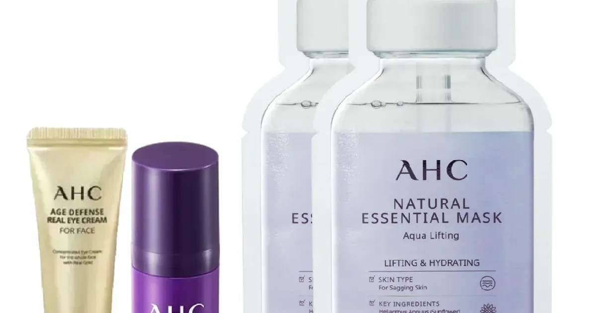 Combo Kem Mắt AHC (1 kem mắt 10ml, 2 mặt nạ Essential, 1 tinh chất Youth 10ml)