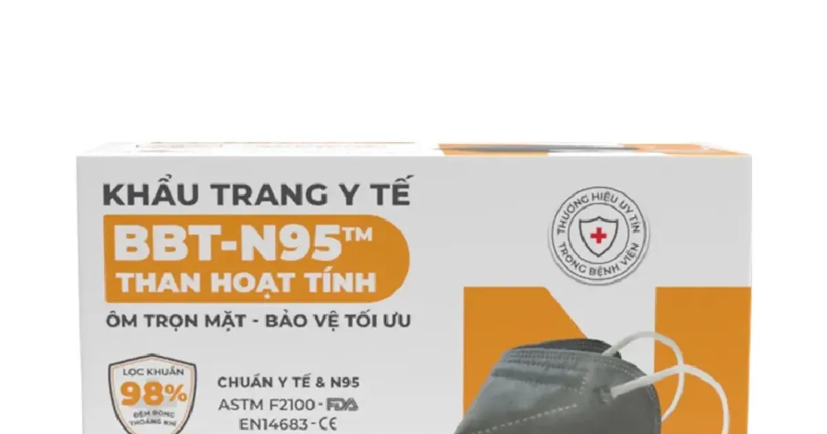 Khẩu Trang N95 4 Lớp Than Hoạt Tính Bông Bạch Tuyết (20 cái)