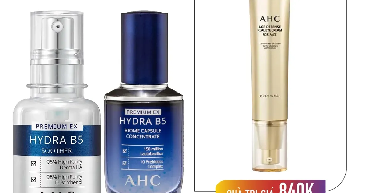 Combo Tinh Chất Cấp Ẩm AHC (1 Hydra B5 Soother 30ml, 1 Hydra B5 Biome 30ml)