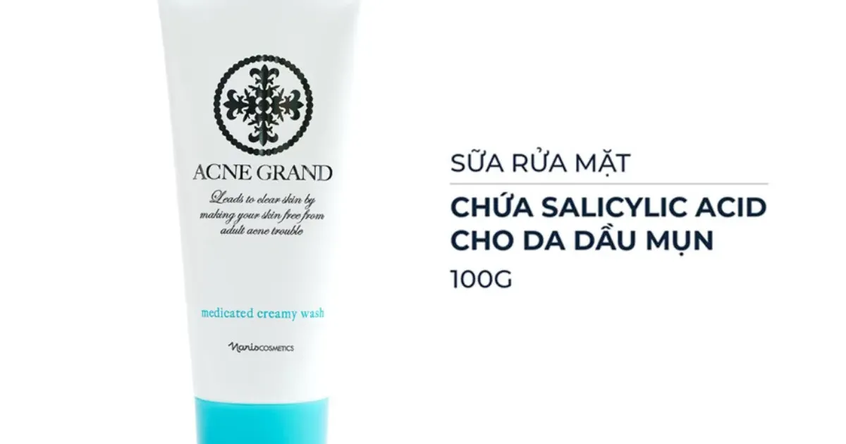 Sữa Rửa Mặt Naris Cho Da Dầu Và Mụn Acne Grand Medicated Creamy Wash 100g