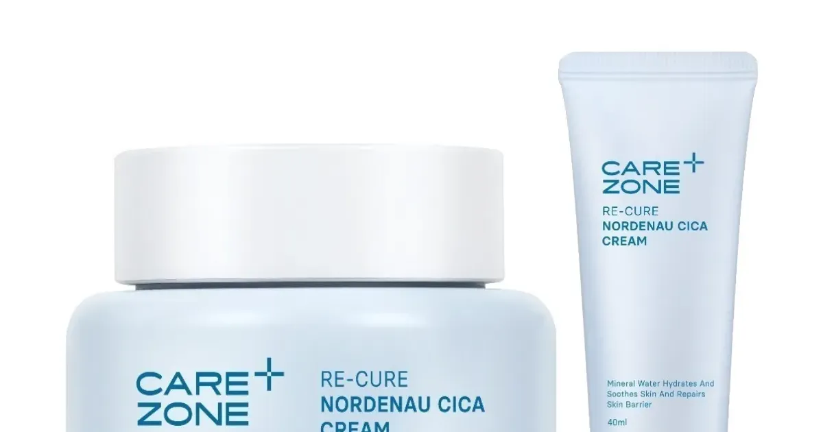 Set 2 Kem Dưỡng Carezone Cấp Ẩm, Phục Hồi Da Re-Cure Nordenau Cica Cream Set (60+40Ml)