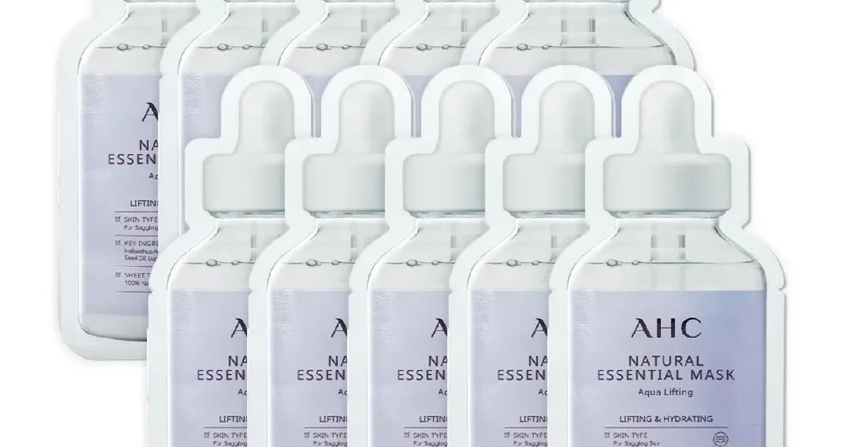 Combo 10 Mặt Nạ AHC Natural Essential Aqua Lifting