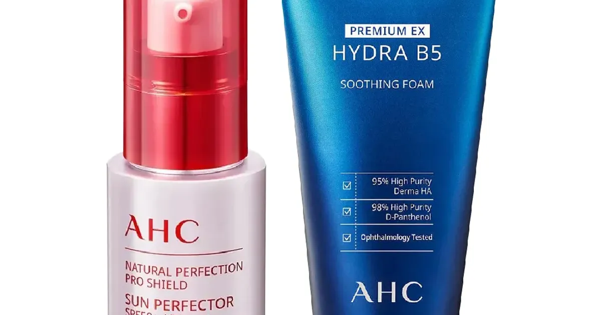Combo Tinh Chất Chống Nắng Ngừa Lão Hóa Da AHC 40ml