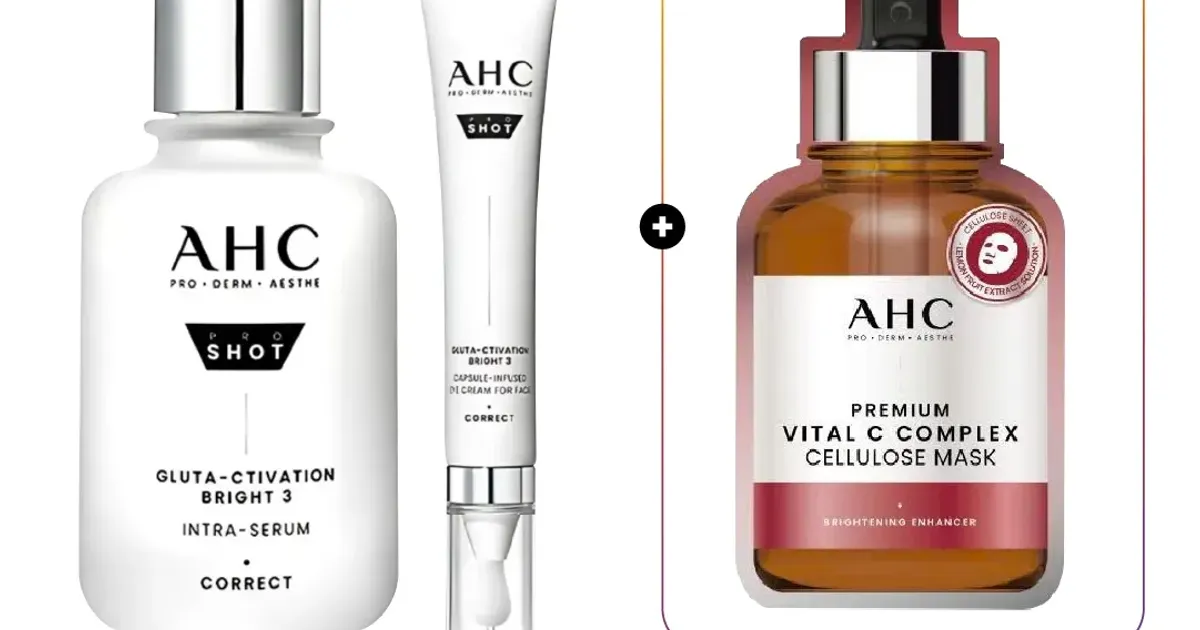 Combo AHC Làm Đều Màu Da Pro Shot Gluta-Ctivation Bright 3 - Tinh Chất 40ml + Kem Dưỡng 30ml ...