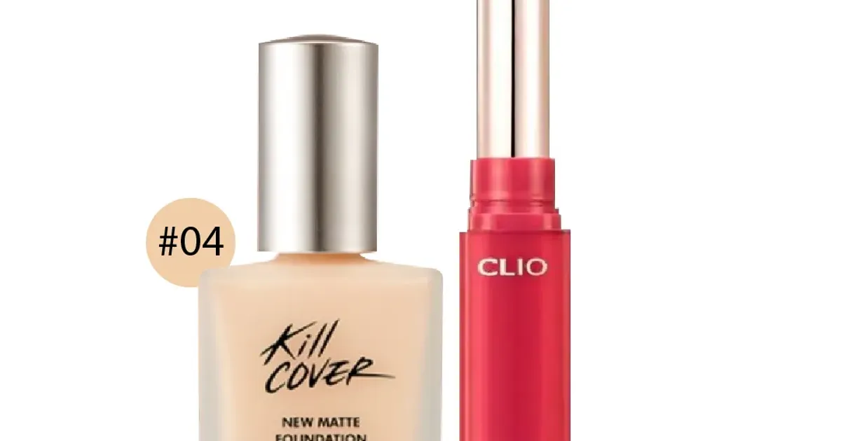 Combo Kem Nền Clio Kill Cover New Matte (Màu 4) & Son Thỏi Clio Melting ...