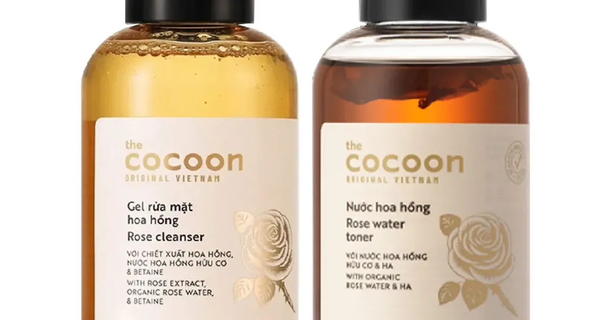 Combo Làm Sạch Da Cocoon Rose (1 gel rửa mặt 140ml, 1 toner 140ml)