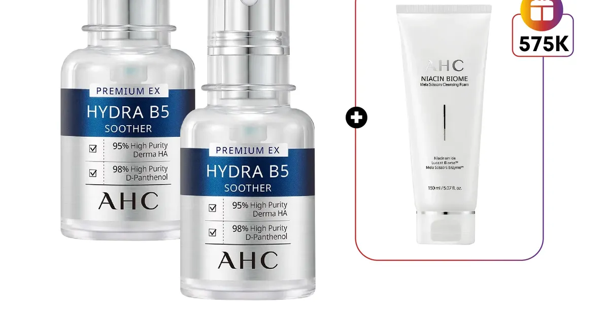 Set 2 Tinh Chất Cấp Nước, Làm Dịu Da AHC Premium Ex Hydra B5 Soother 30Ml