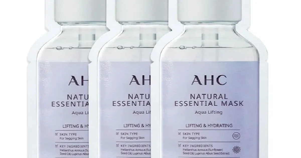 (Gift) Set 03 Mặt Nạ Giấy Nâng Cơ Ahc Natural Essential Mask Aqua ...