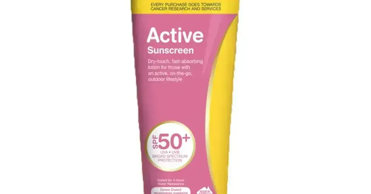 Kem Chống Nắng Cancer Council Active Sunscreen Pink Spf50+ 110Ml