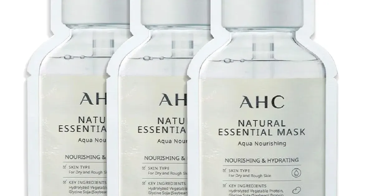 (Gift) Set 03 Mặt Nạ Giấy Làm Mềm Da Ahc Natural Essential Mask Aqua ...