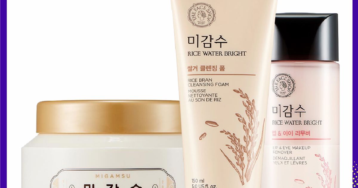 Bộ Sản Phẩm Làm Sạch Và Sáng Da THEFACESHOP RICE WATER BRIGHT #2 (Kem Tẩy Trang+Sữa Rửa Mặt+Tẩy ...