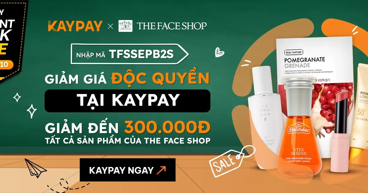 MỪNG TỰU TRƯỜNG - KAYPAY TẶNG BẠN VOUCHER LÊN ĐẾN 300K