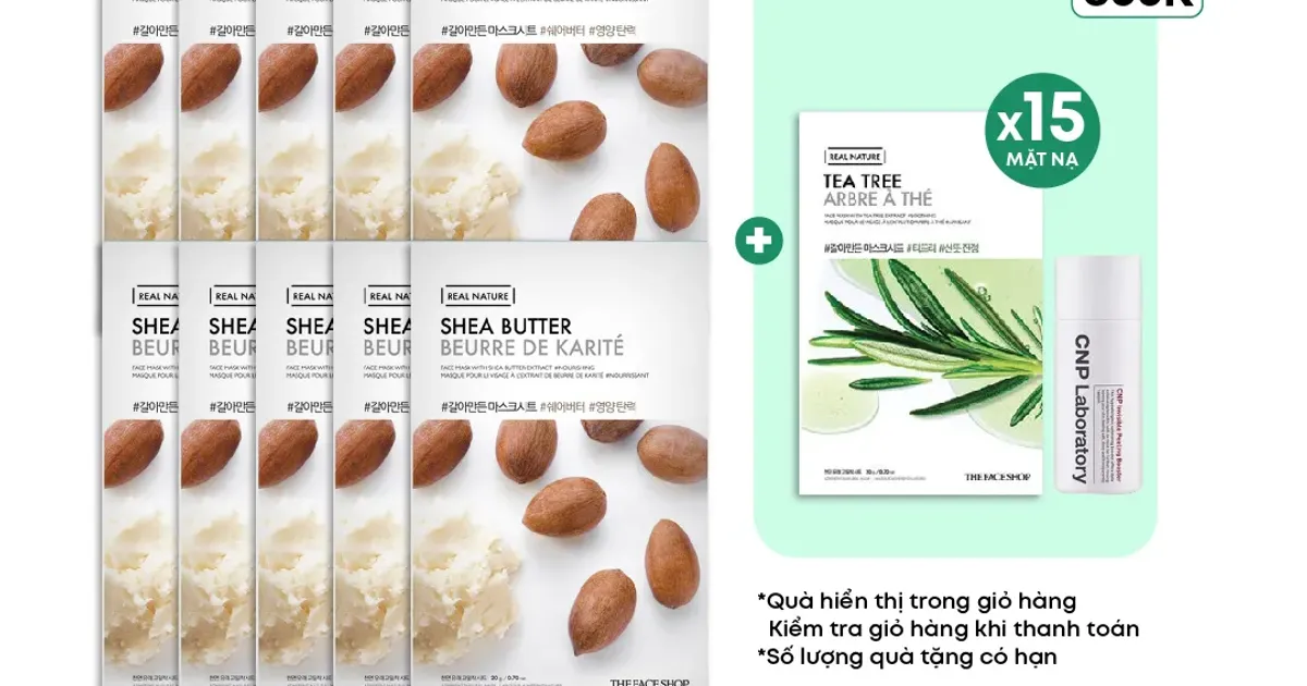 Set 10 Mặt Nạ Shea Butter Face Mask 20g (GZ)