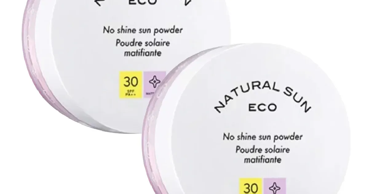 Set 2 Phấn Phủ THE FACE SHOP Natural Sun Eco No Shine Sun Powder 13g