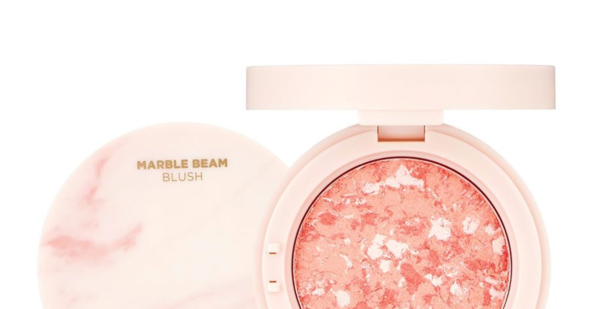 Má Hồng Trang Điểm THE FACE SHOP Marble Beam Blush 02 Lovely Coral