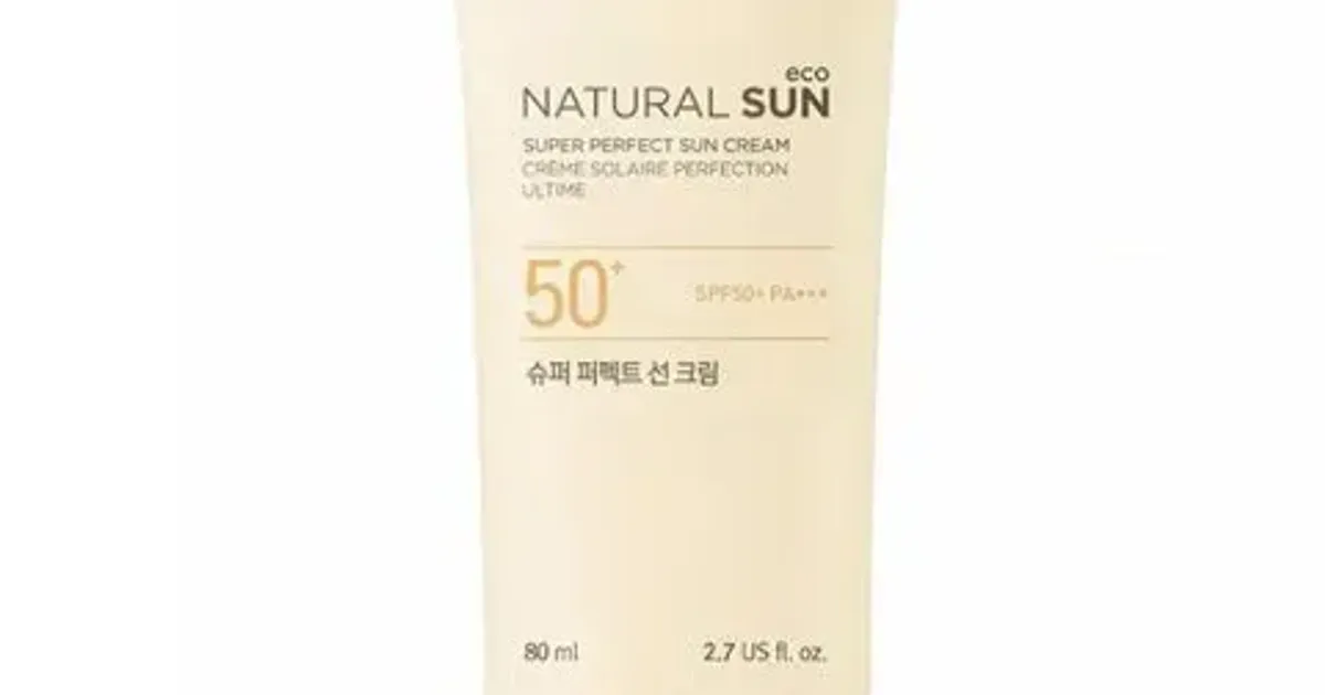 Kem Chống Nắng THE FACE SHOP Natural Sun Eco Super Perfect Sun Cream Spf50+ Pa+++ 80Ml