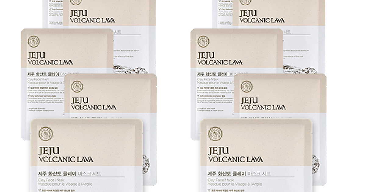 BỘ MẶT NẠ GIẤY THANH LỌC LỖ CHÂN LÔNG JEJU VOLCANIC LAVA CLAY FACE MASK ...