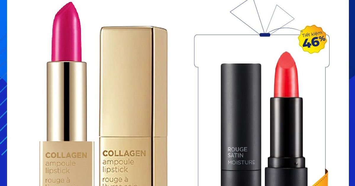 Bộ Sản Phẩm Trang Điểm COLLAGEN AMPOULE LIPSTICK #07 Full Pink ( 1 son ...