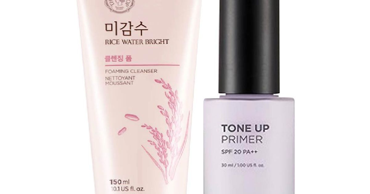 (Gift) Combo Kem Lót Nâng Tone Làm Sáng Da TONE UP PRIMER #003 Lavender & Sữa Rửa Mặt RICE WATER ...