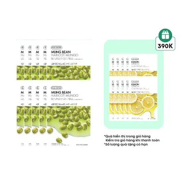 Set 10 Mặt Nạ Real Nature Mung Bean (Gz)